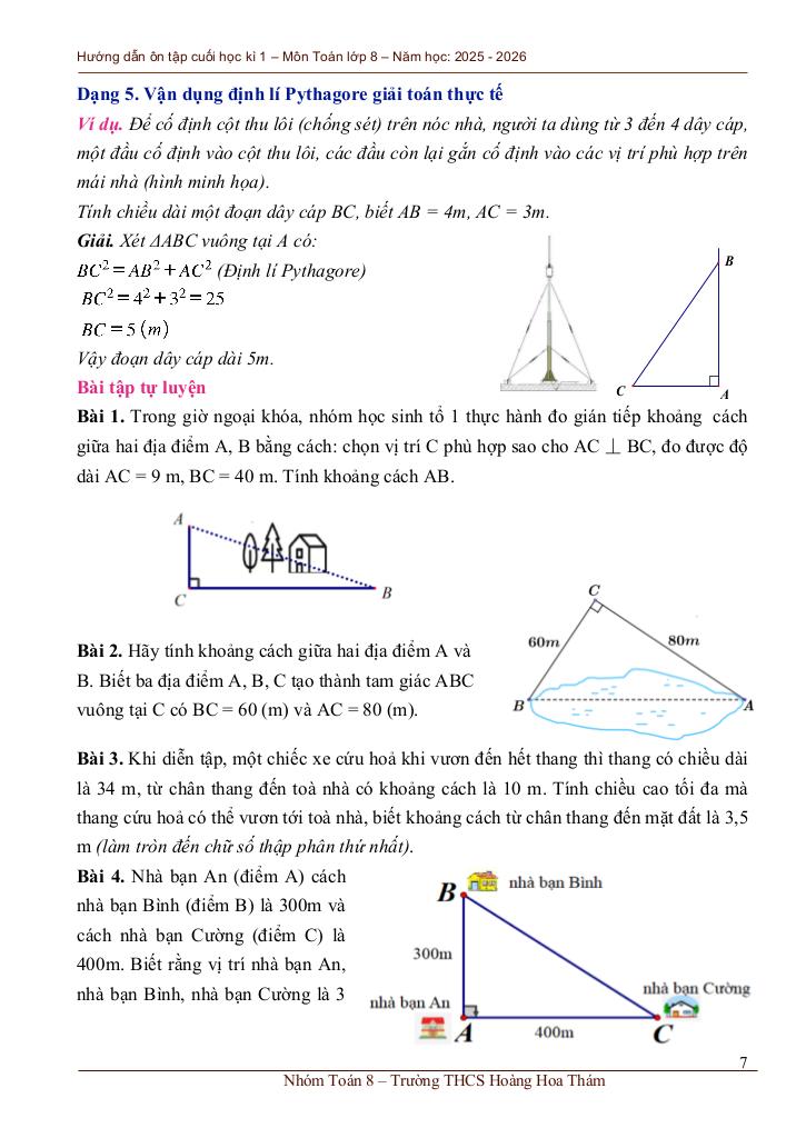 Giải Toán Ôn Tập Cuối Học Kì 1 Toán 8 Năm 2025 – 2026 Trường Thcs Hoàng Hoa Thám – Tp Hcm | Đáp ...